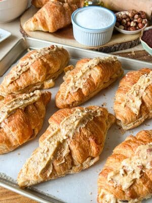 The Best Chocolate Hazelnut Croissants