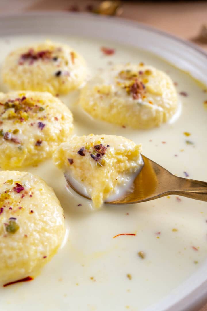 Easy Rasmalai Recipe (with Milk Powder)