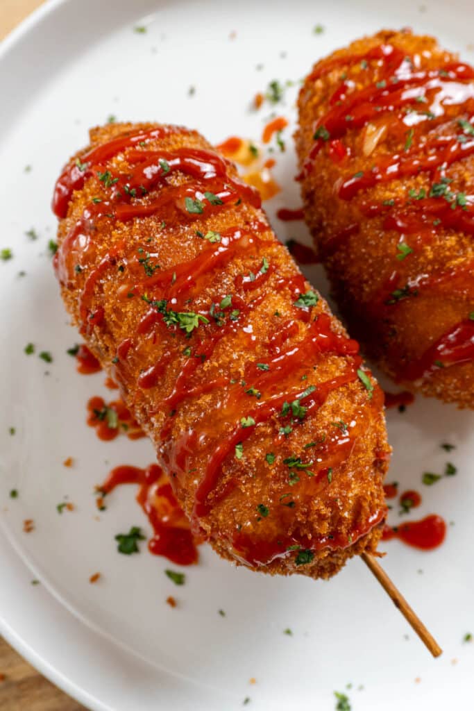 Mac and Cheese Korean Corn Dog - Nombeah